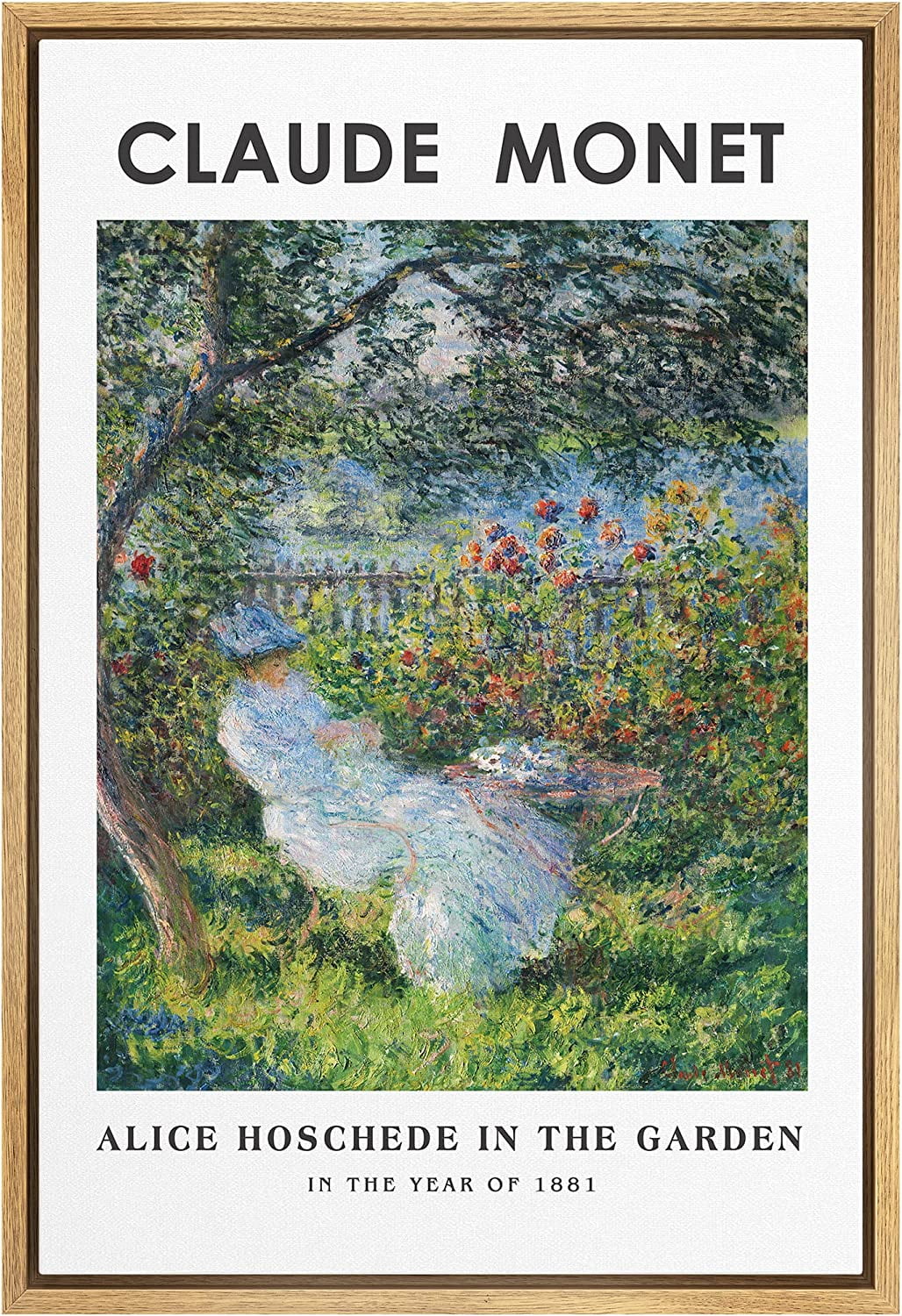 FDFW Canvas Prt Wall Art Alice Hoschede Garden by Claude Monet Nature ...