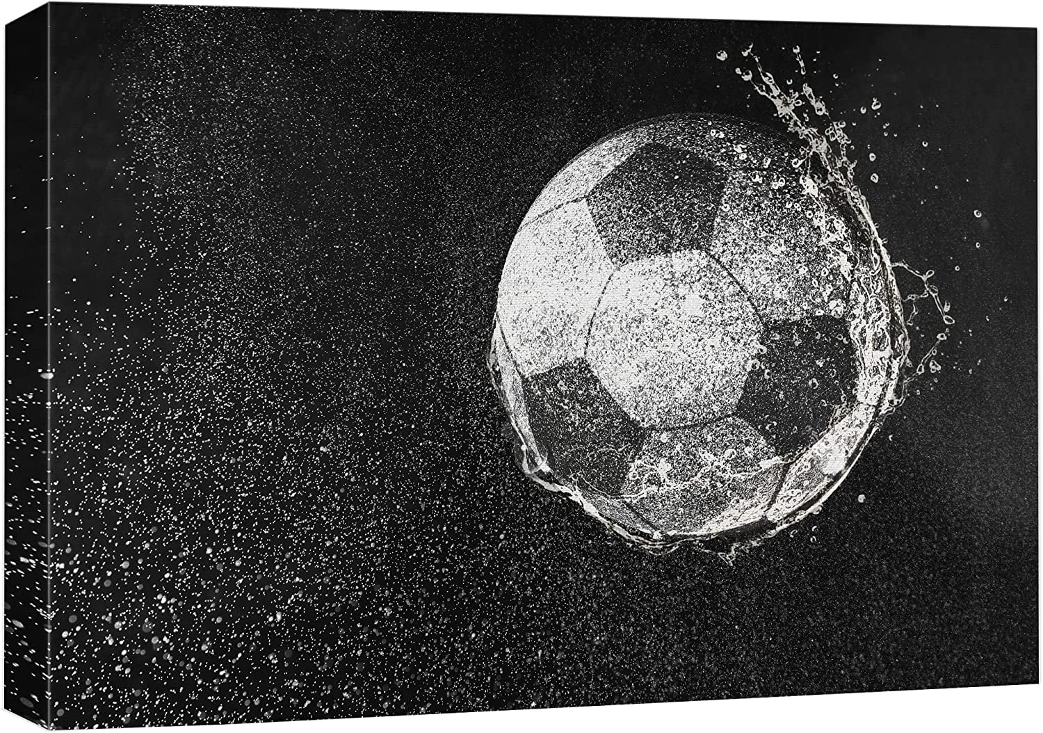 FDFW Canvas Prt Wall Art Black & White Grayscale Rag Soccer Field ...