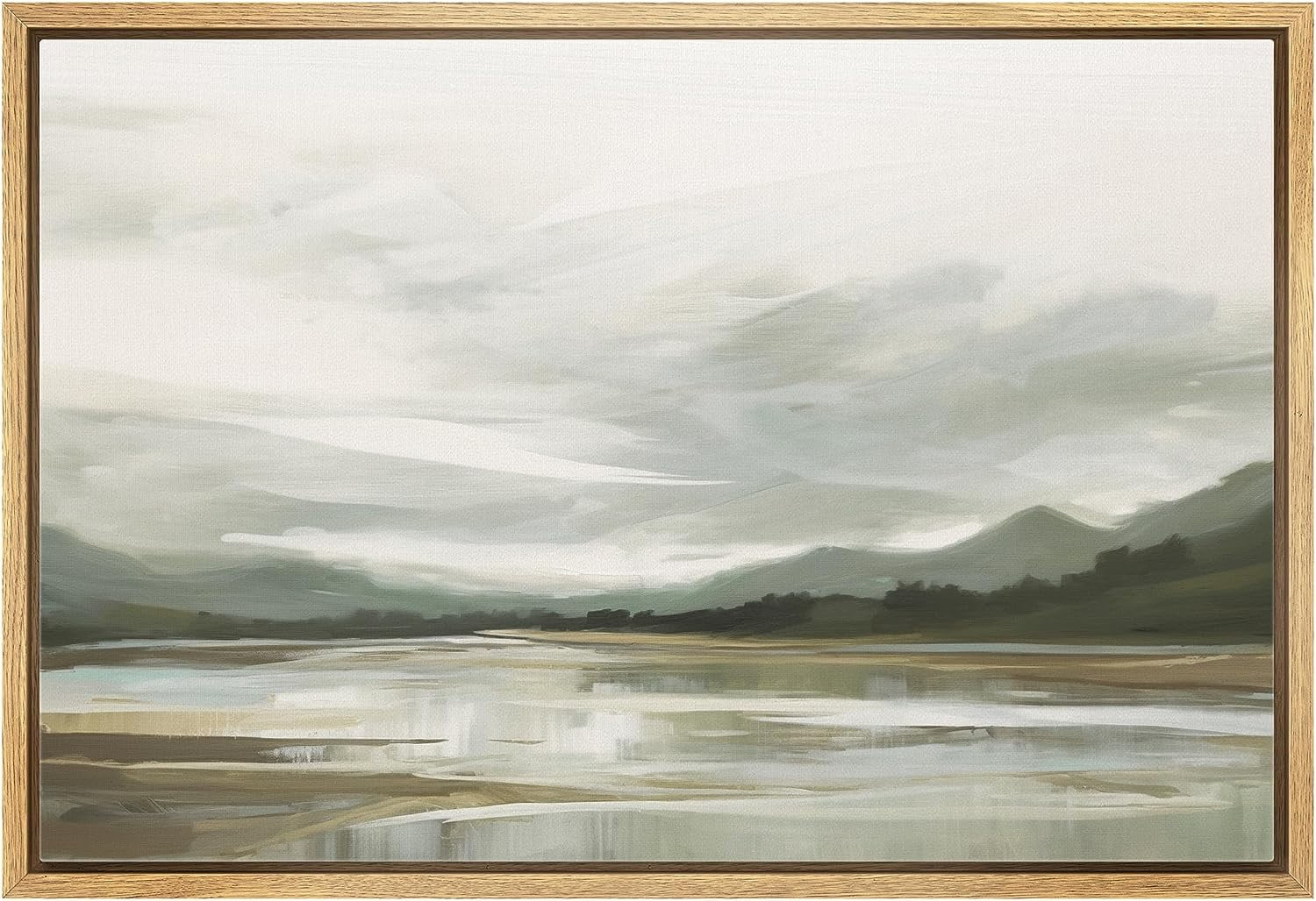 FDFW Canvas Prt Wall Art Storm Cloud Mounta Range Lake Nature ...