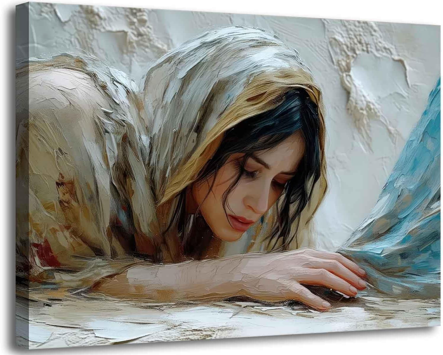 FDFW Christian Girl Wall Art Jesus and Woman Picture Healing Painting ...
