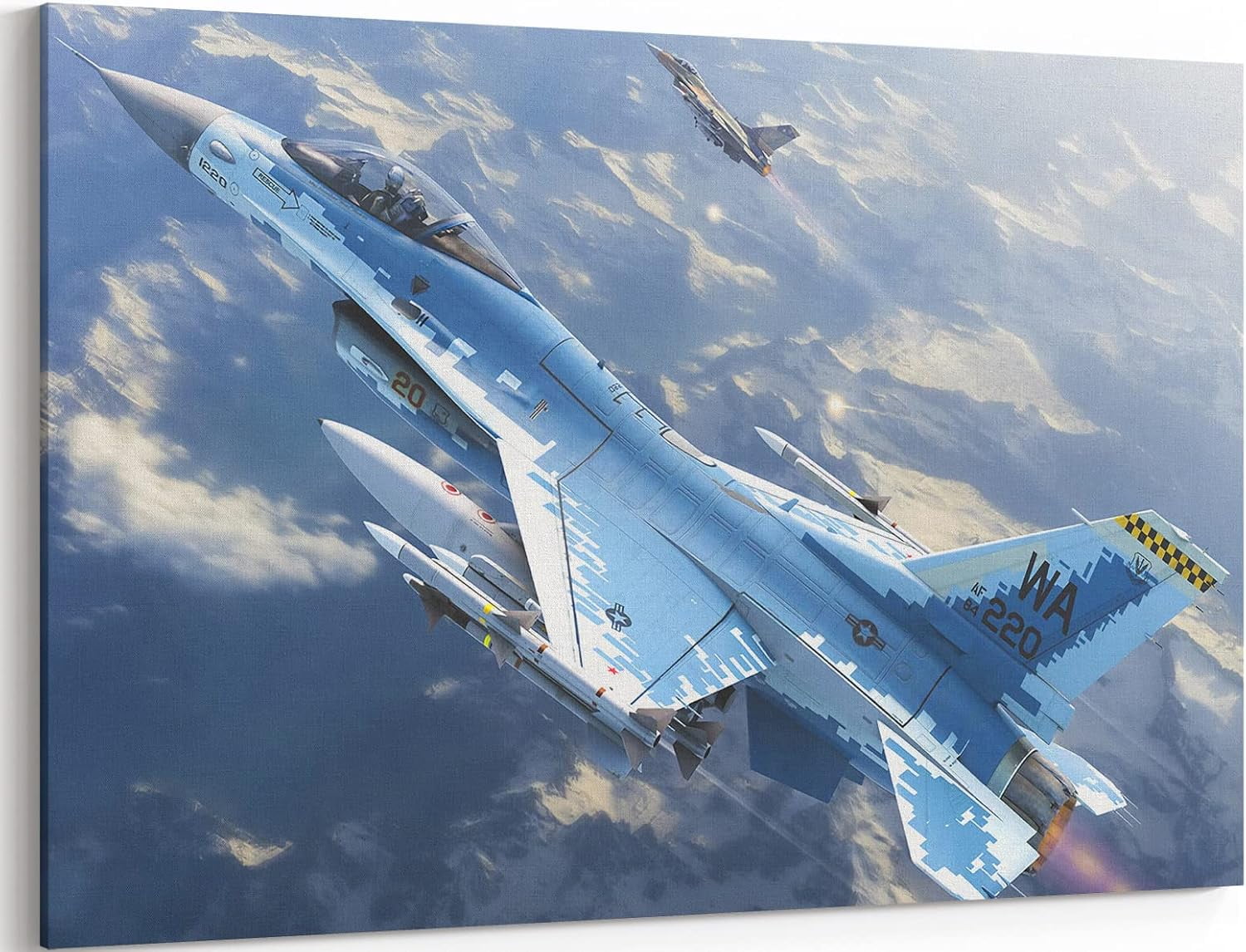 FDFW F-16 Airplane Canvas Wall Art Prts F-16 Fightg Falcon Fighter Jet ...