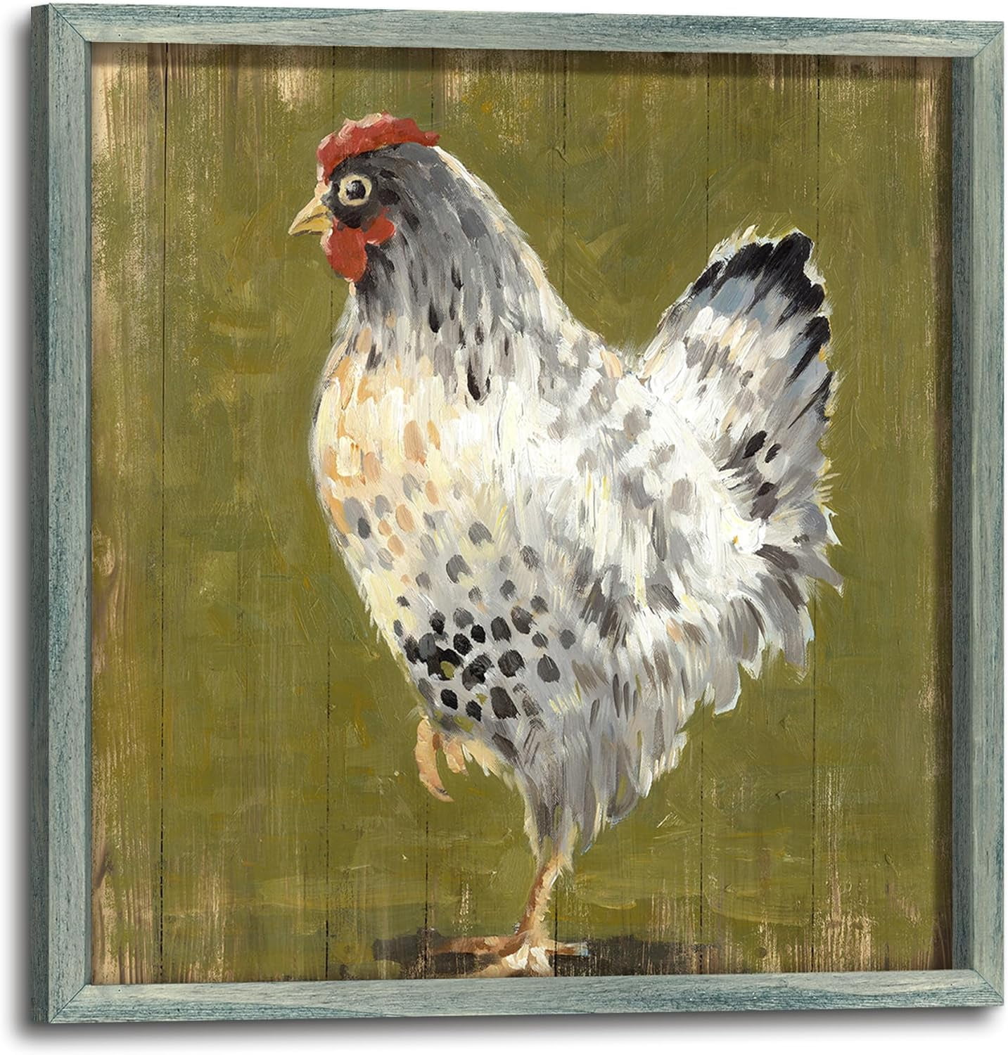 FDFW Farmhouse Wall Art Kitchen Picture: Farm Animal Wooden Print ...