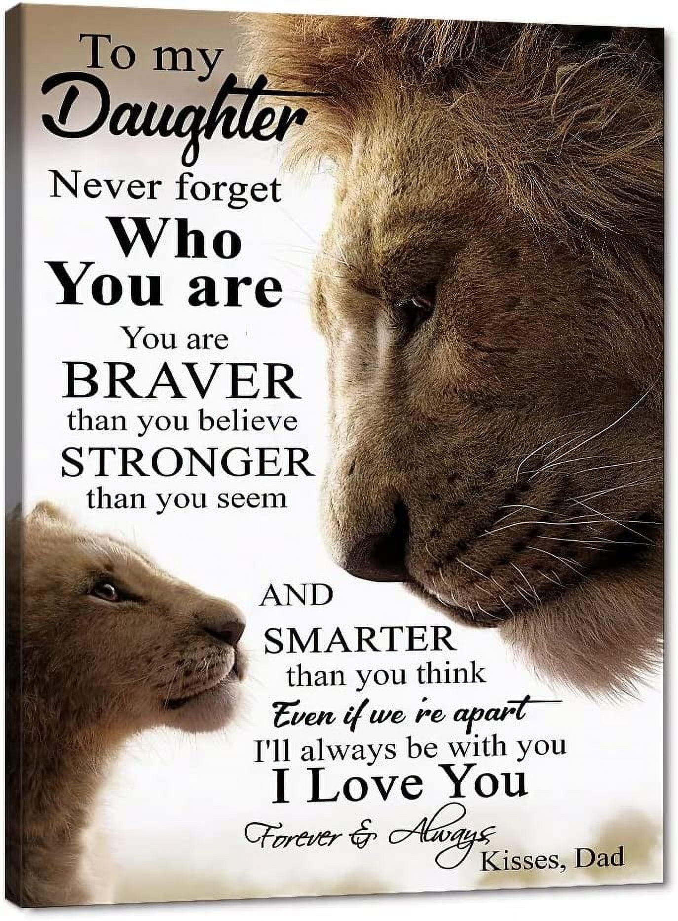 FDFW Father's Love Themed Wall Pictures To My Daughter Poster Lion ...