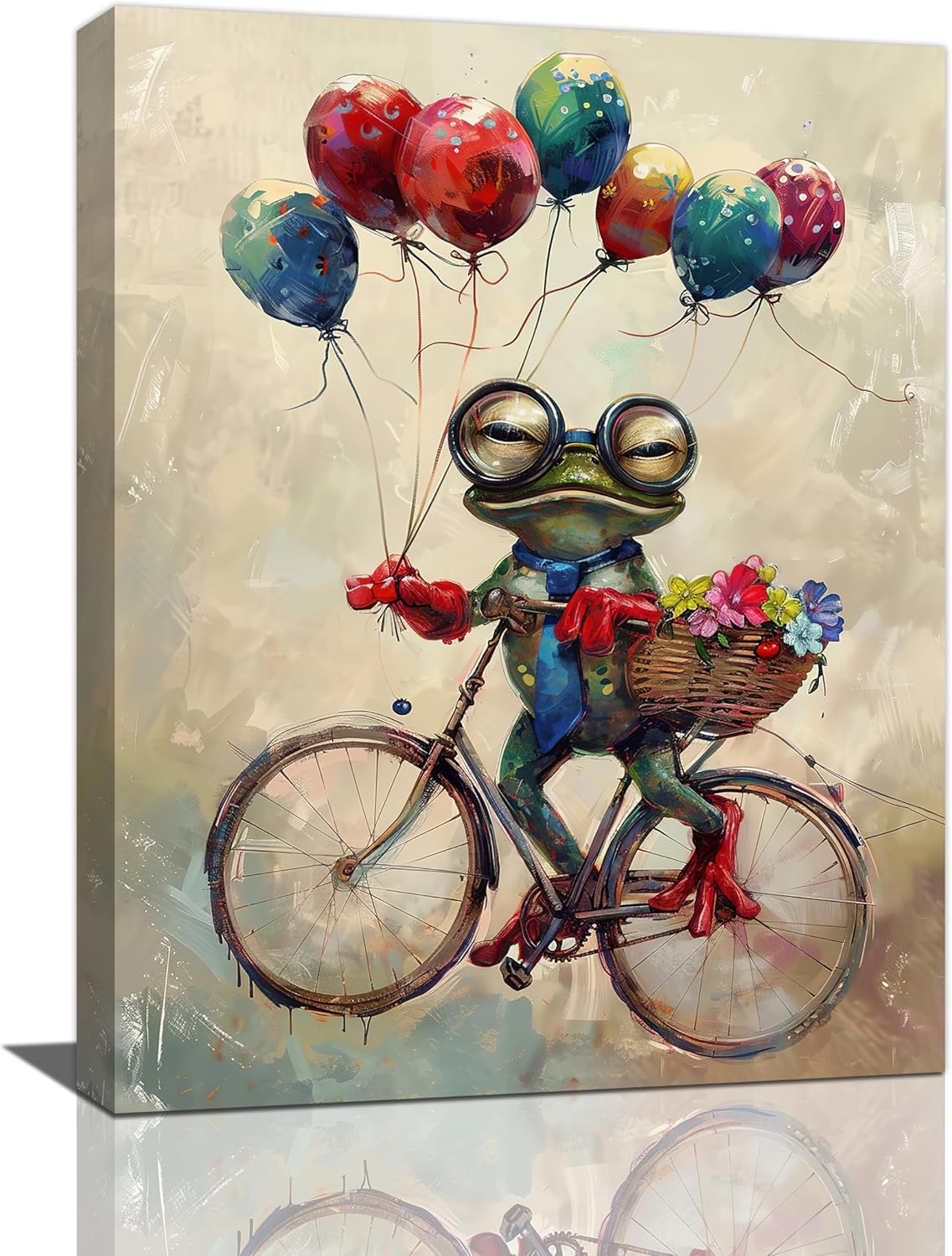 FDFW Frog Wall Art Banksy Frog Pictures Vintage Frogs Canvas Wall Decor ...