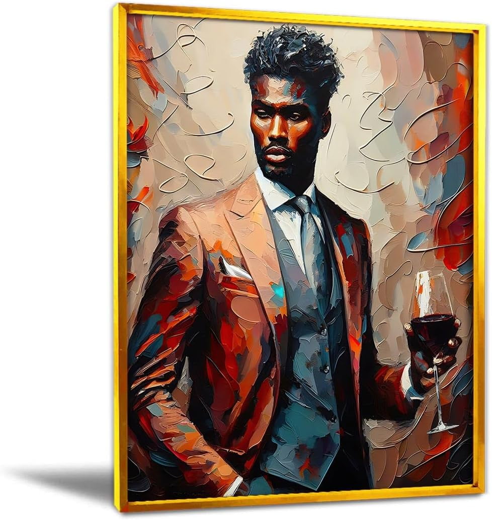 FDFW Golden Alumum alloy The Red We Man Wall Art Black Men Poster Black ...