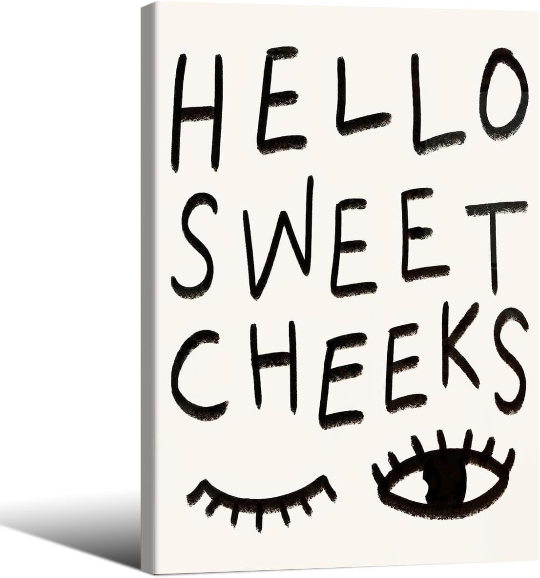 FDFW Hello Sweet Cheeks Poster Funny Cute Bathroom Signs Canvas Wall ...