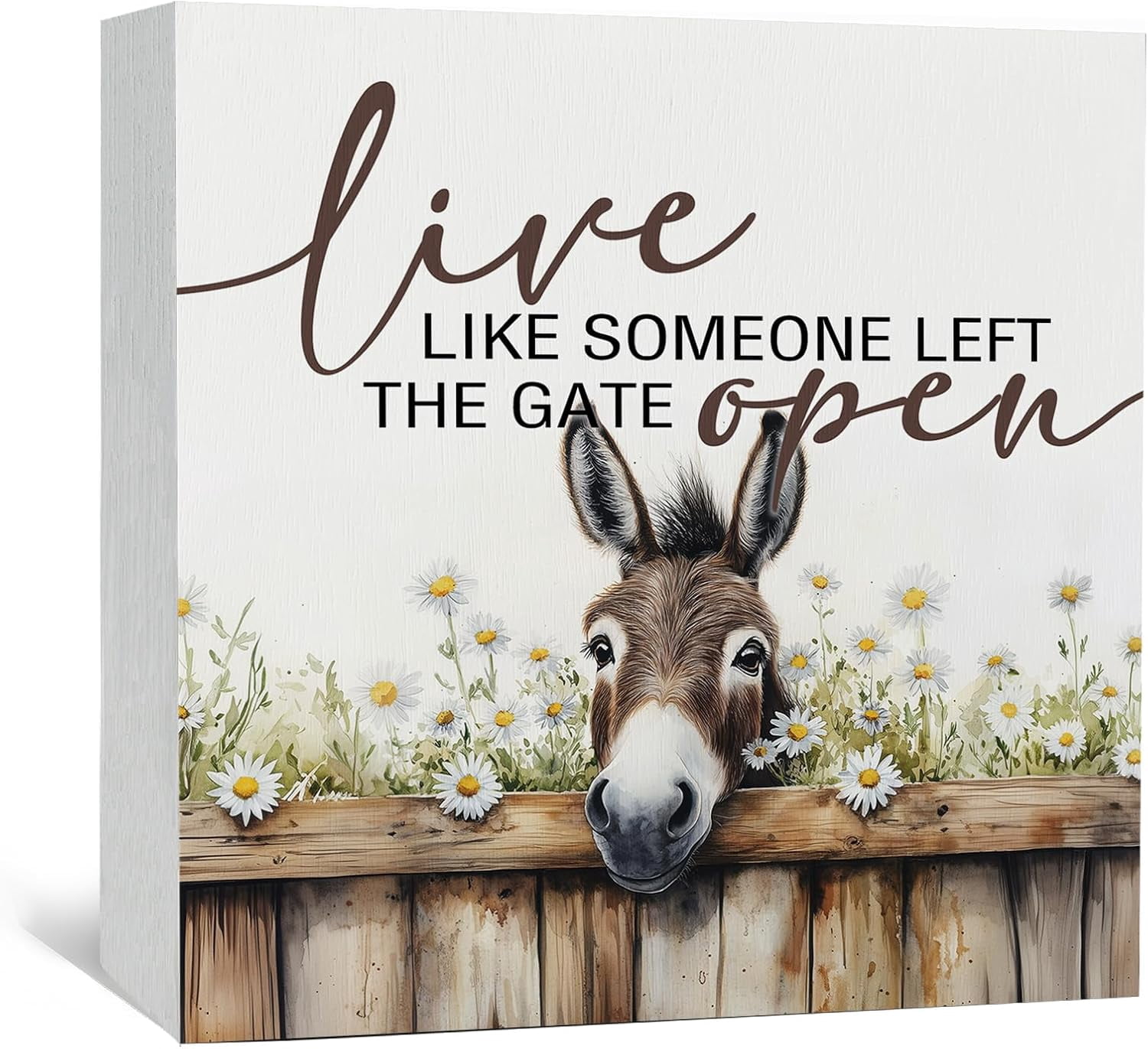 FDFW Live like Someone Left the Gate Open Donkey Sign,Farm House ...