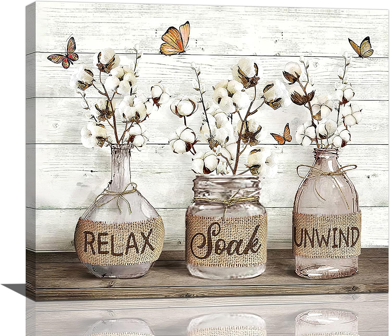 FDFW Purple Lavender Wall Art Rustic Floral Bathroom Wall Decor Purple ...