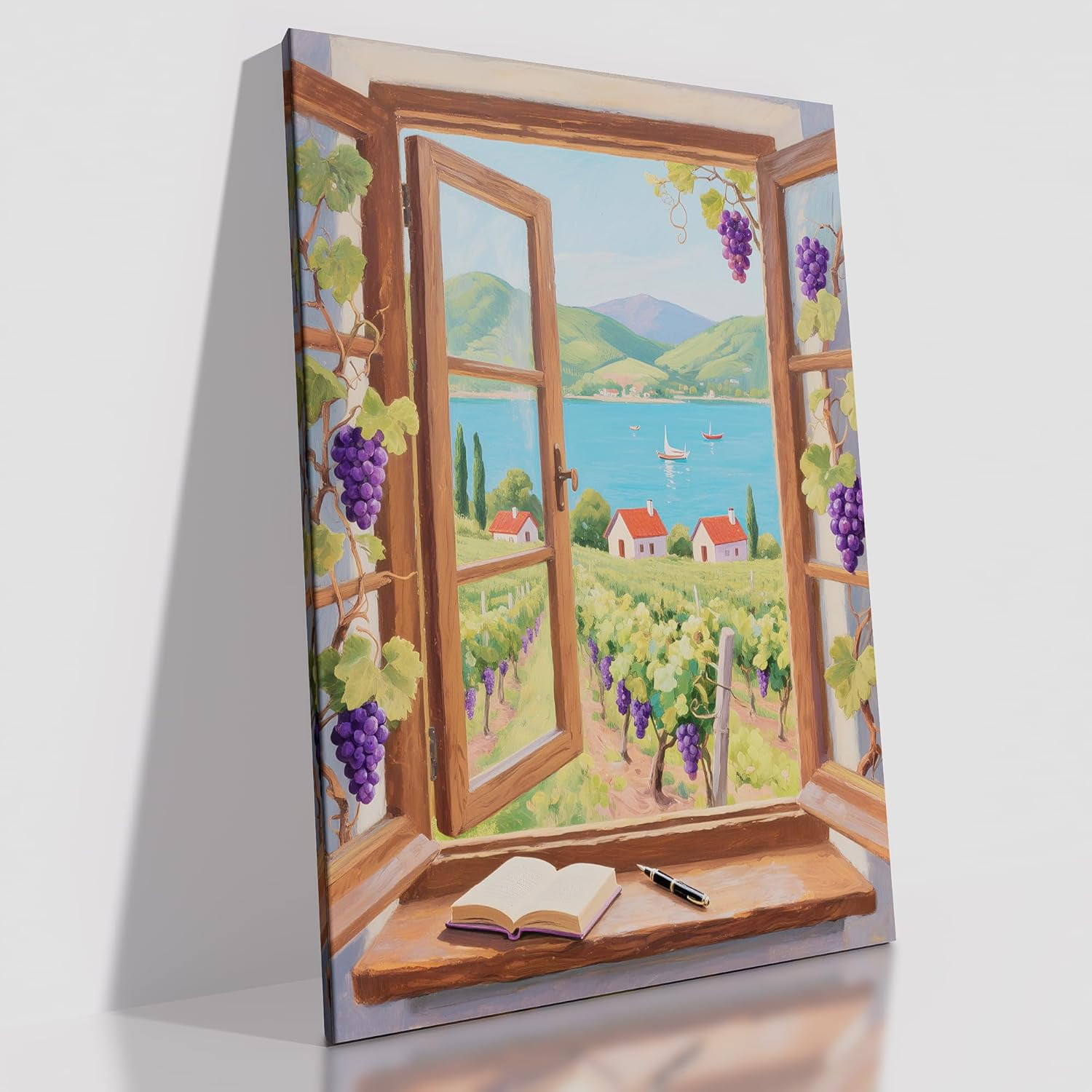 FDFW Vtage Canvas Wall Art Office Decor Picture Patg Country Flower ...