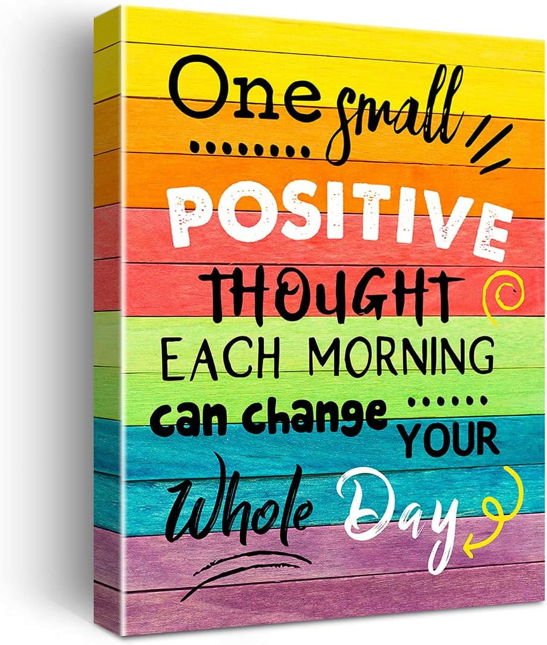 FDFW spirational One Small Positive Thought Poster Canvas Wall Art for ...
