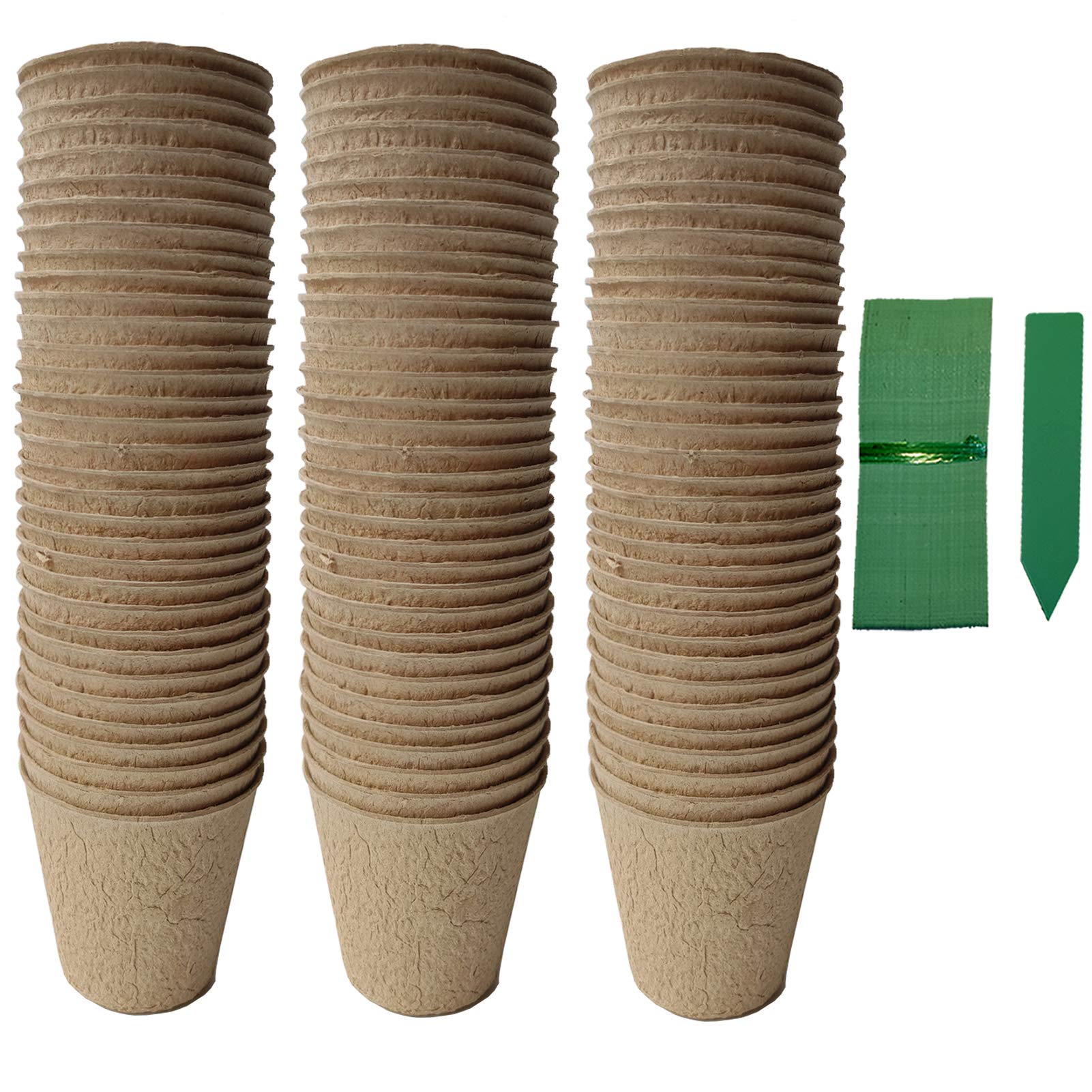 FDGARDEN 100 PackEGSC 3 inches Biodegradable Seedling Peat Pots for ...