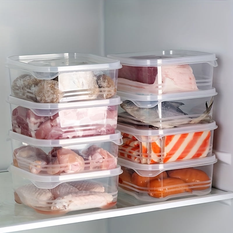 FDGHYTBF 1Pc Food-Grade Plastic Refrigerator Box - Freezer Safe Meat ...