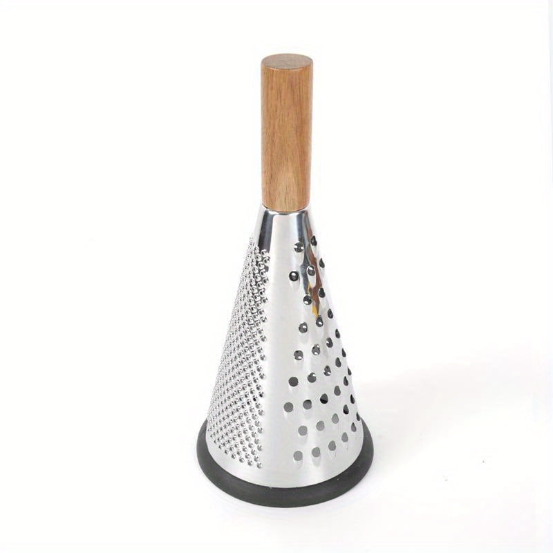 FDGHYTBF Cheese Grater with Handle - Stainless Steel Triple Wood Handle ...