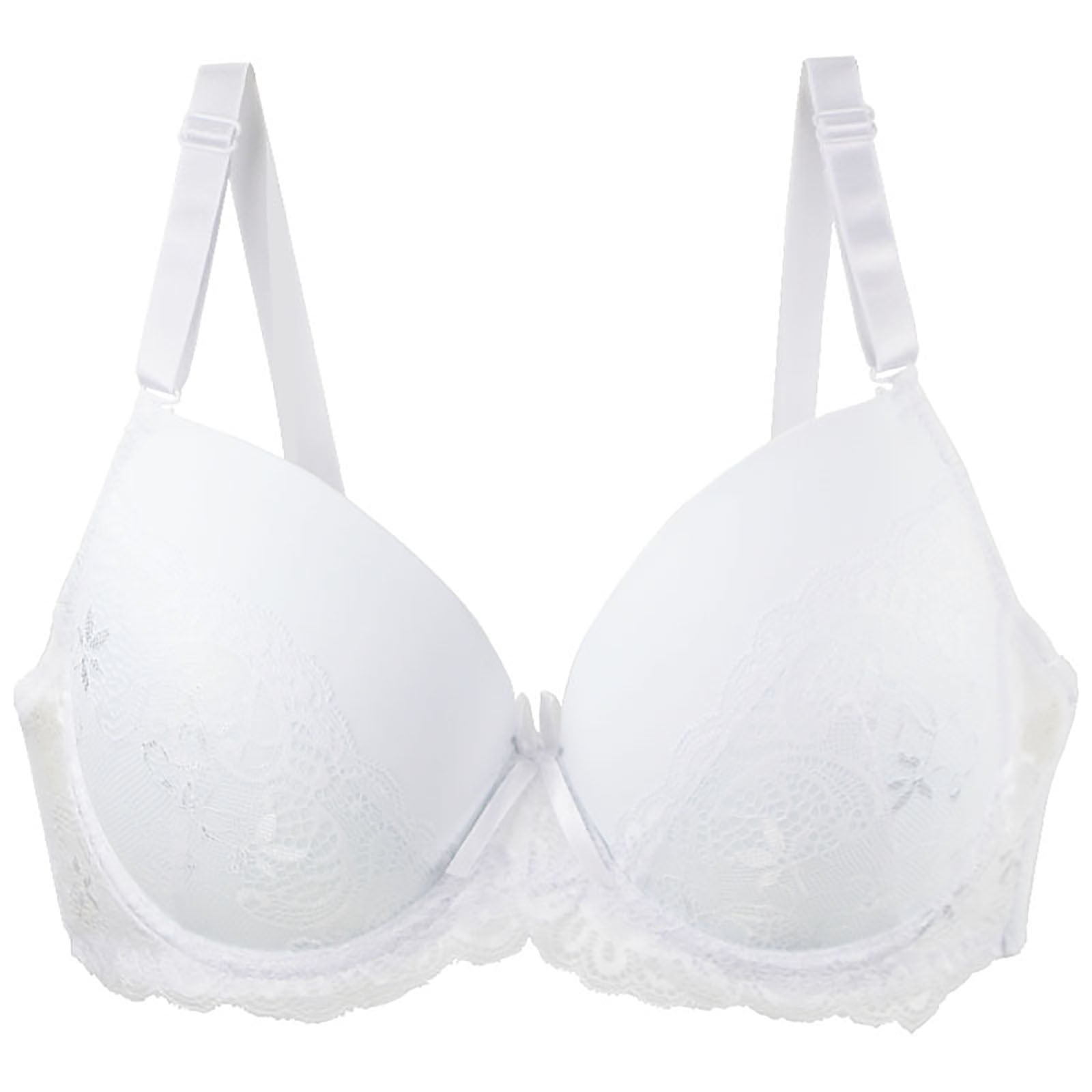 FDGIU 2025 Plus Size Women's Lacey Balconette Bra - Demi Half Cup Push ...