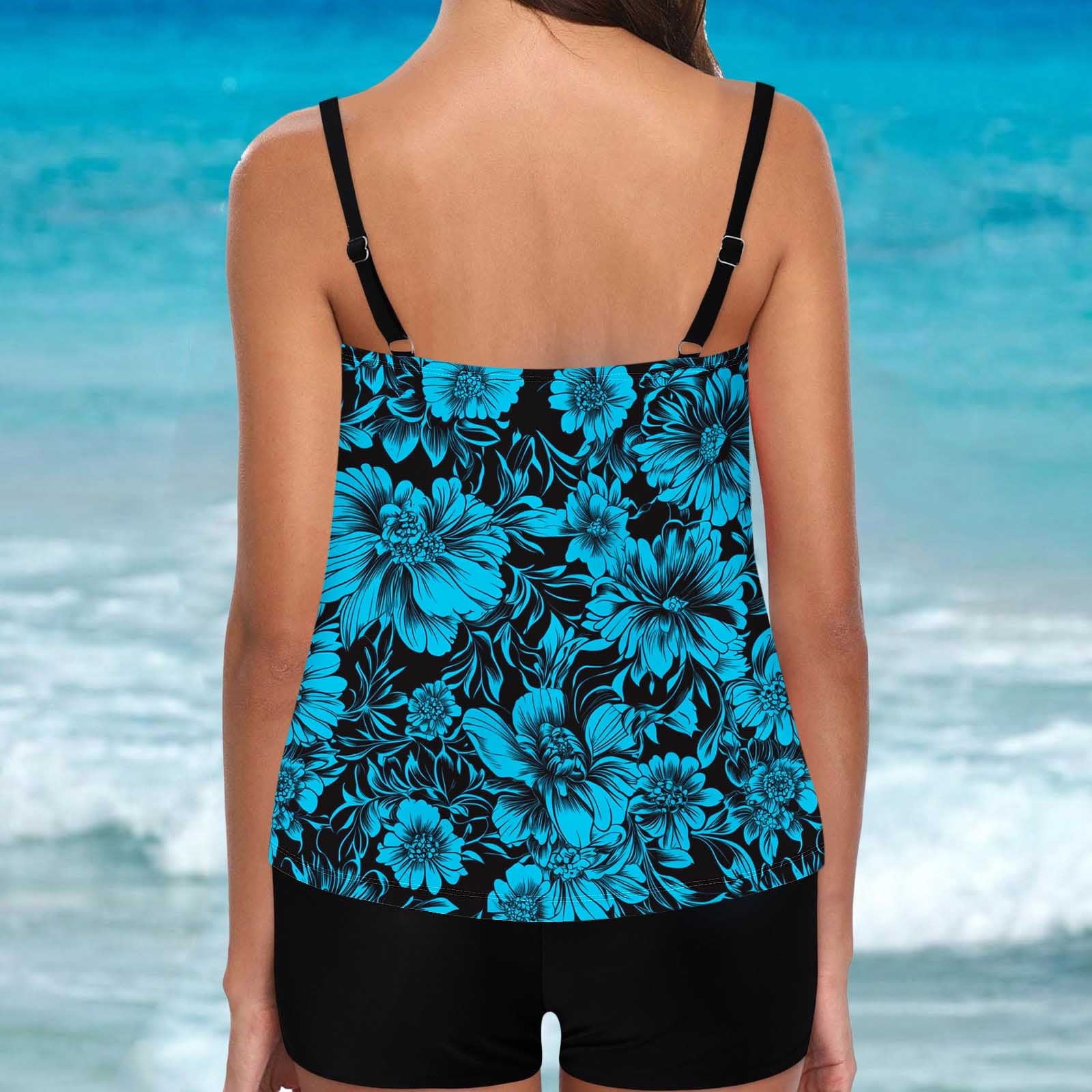 FDGIU ‌2025 Trendy Women's Floral Tankini Swimwear Set, Modest Athletic ...