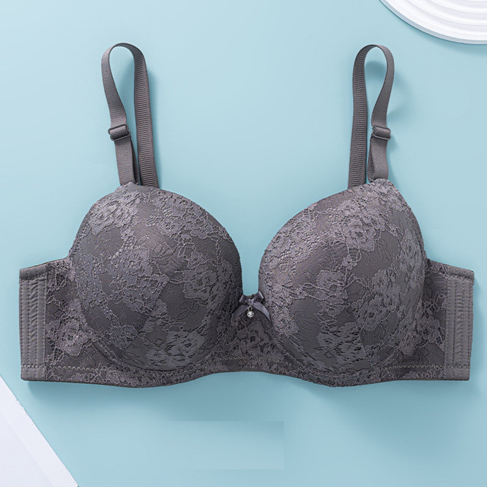 FDGIU 2025 Women's Lace Balconette Bra - Plus Size Underwire Side ...