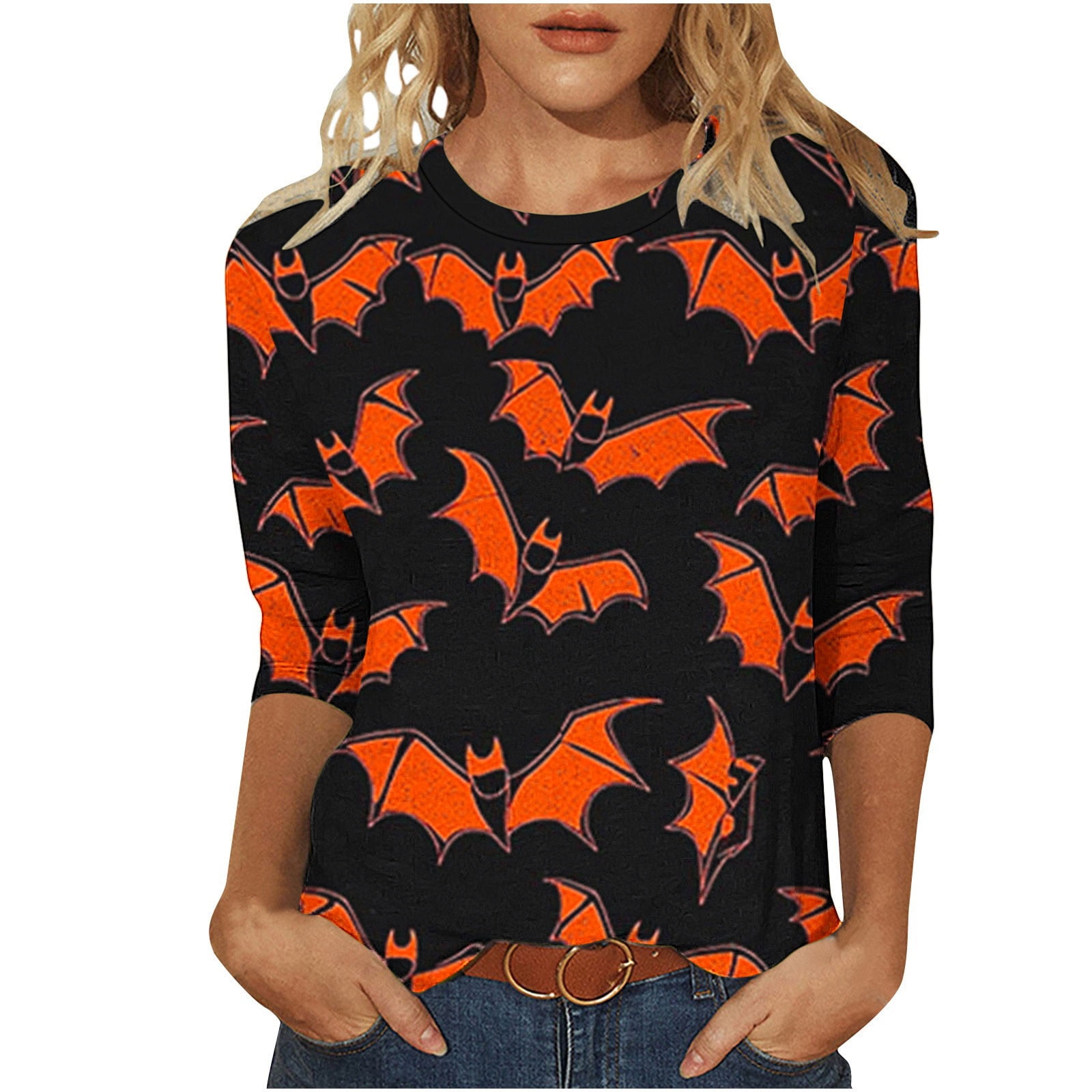 FDGIU 2025 Women's Plus Size Tunic Tops - Funny Halloween Novelty ...