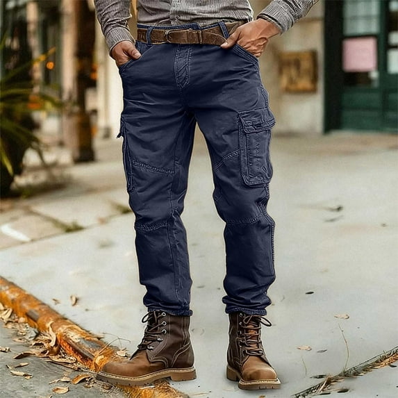 FDGIU ‌Men's Hiking Cargo Pants, Lightweight Athletic Joggers with ...