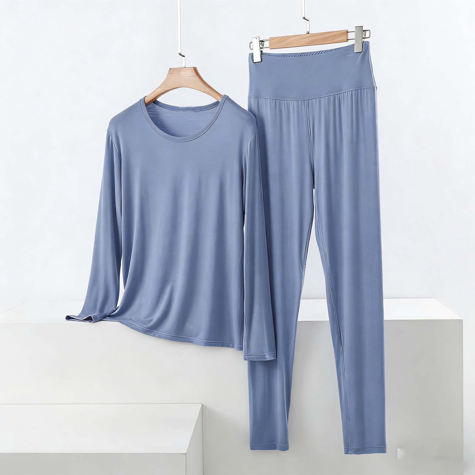 ‌FDGIU ‌‌‌‌Women 2 Piece Long Sleeve Pajama Set - Soft Modal Sleepwear ...
