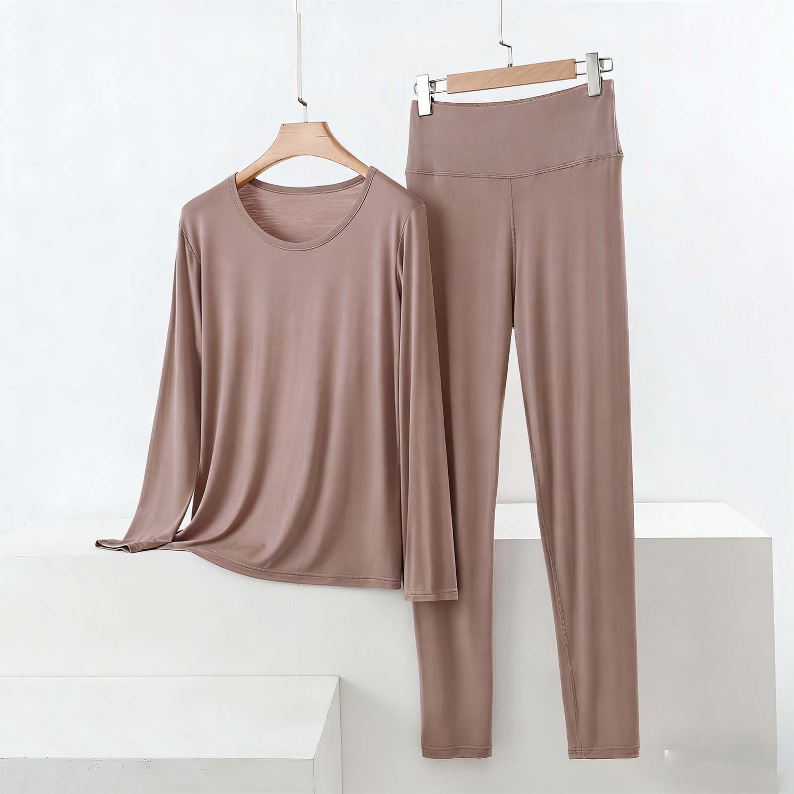 ‌FDGIU ‌‌‌‌Women 2 Piece Long Sleeve Pajama Set - Soft Modal Sleepwear ...