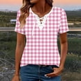 FDGIU Women's 2026 Summer V-Neck Short Sleeve Blouse, Casual Top for ...