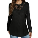 FDGIU ‌‌‌‌Women's Holiday Party Blouse - Women's Long Sleeve Crew Neck ...