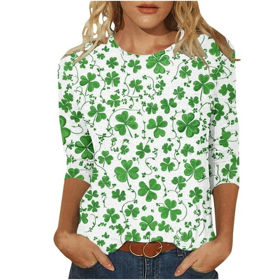 FDGIU ‌‌‌‌Women's St. Patrick's Day T-Shirt - Short Sleeve Crew Neck ...