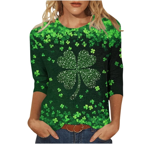 FDGIU ‌‌‌‌Women's St. Patrick's Day T-Shirt - Short Sleeve Crew Neck ...