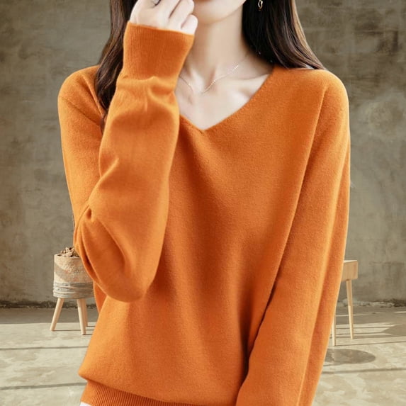FDGIU ‌‌‌‌‌‌‌Women's Sweater Wool Blend - Basic Slim Fall Winter ...