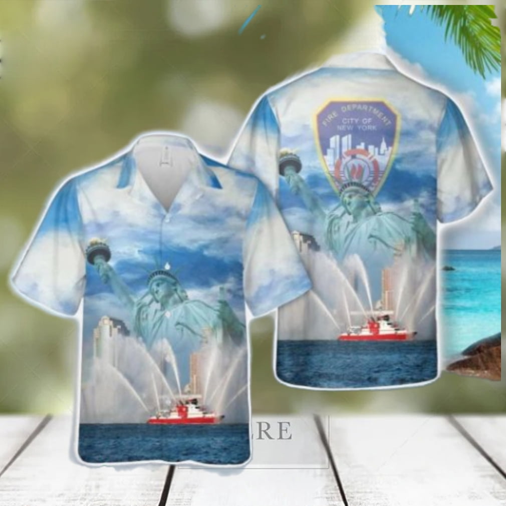 FDNY Boat New York City Fire Department Hawaiian Shirt - Walmart.com