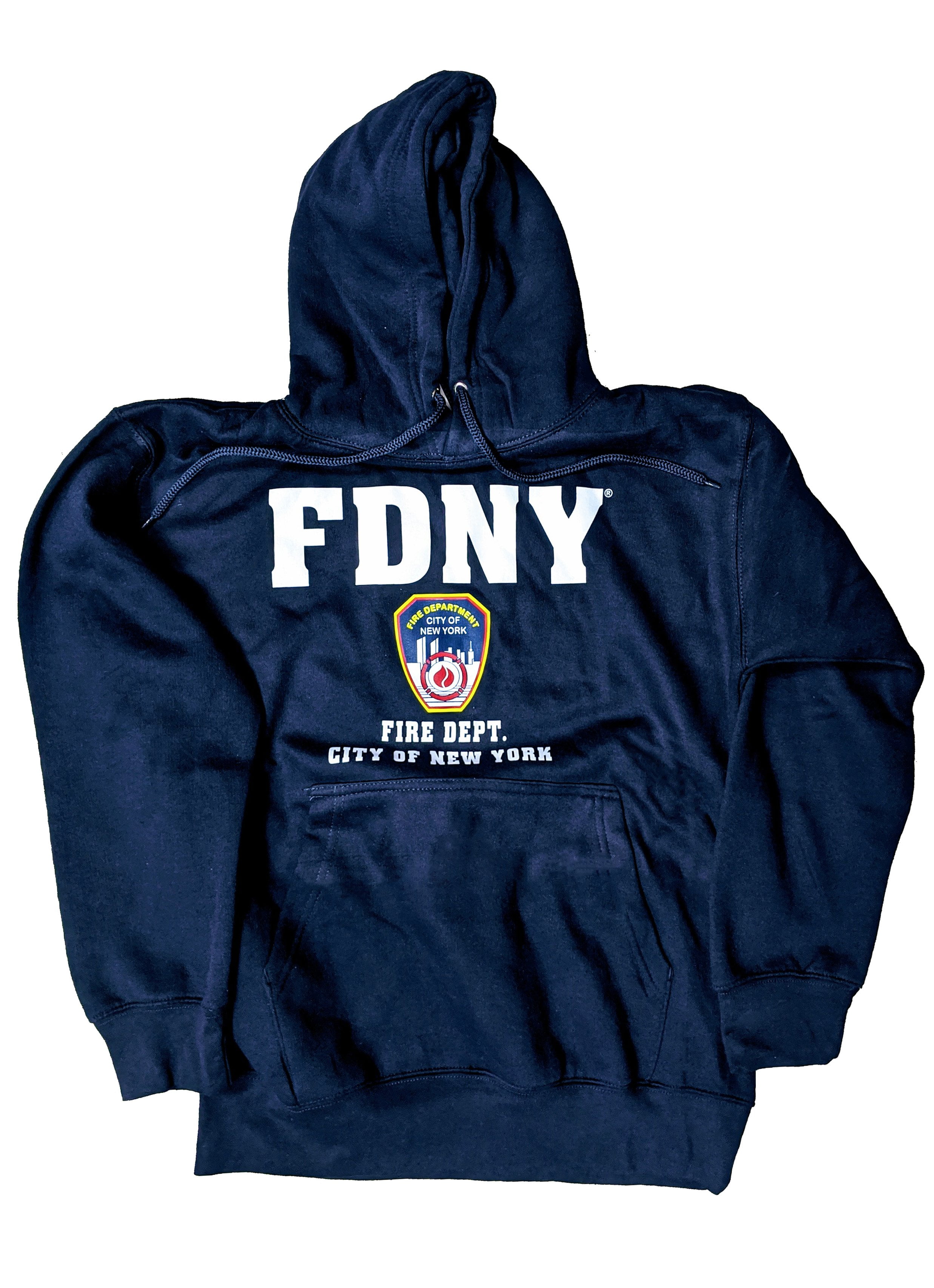FDNY Hoodie Sweatshirt New York City Fire Department Navy Large ...