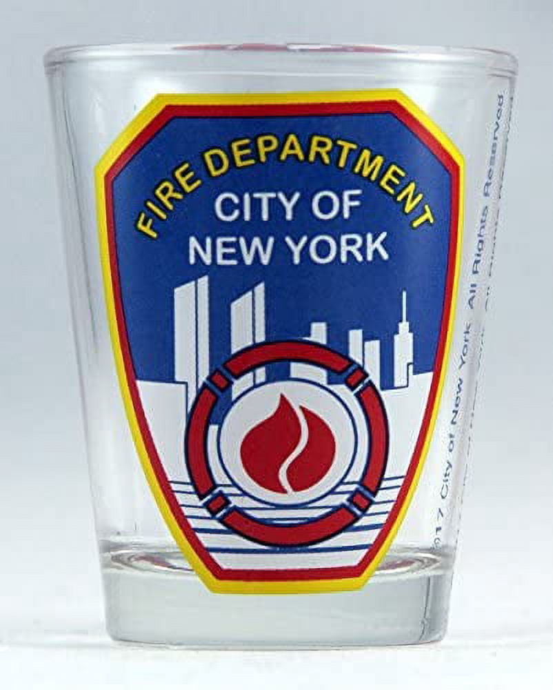 FDNY New York City Fire Department Clear Shot Glass - Walmart Business ...
