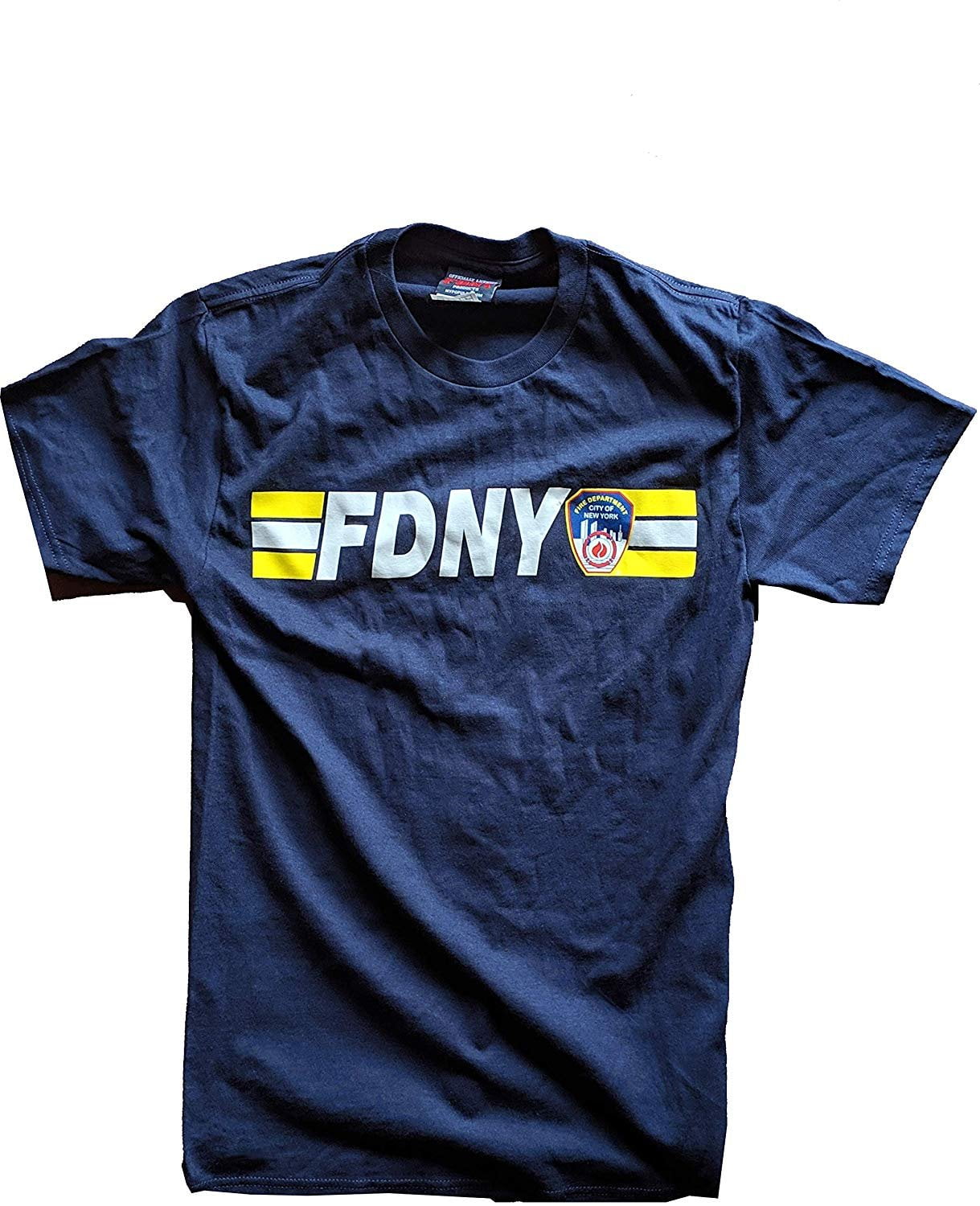 FDNY Short Sleeve Keep Back 200 Feet T-Shirt Navy Small - Walmart.com