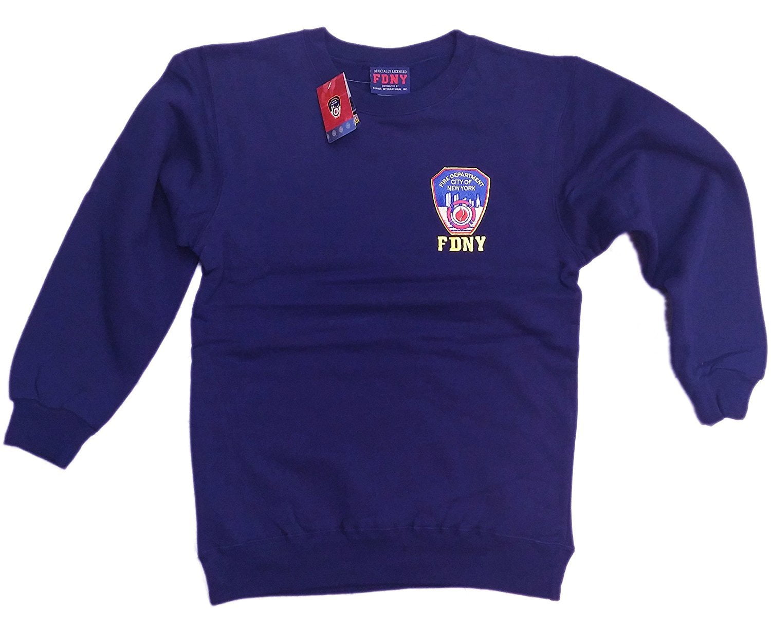 FDNY Sweatshirt Mens Crewneck Shirt Navy Blue Fireman Gift 2XL ...