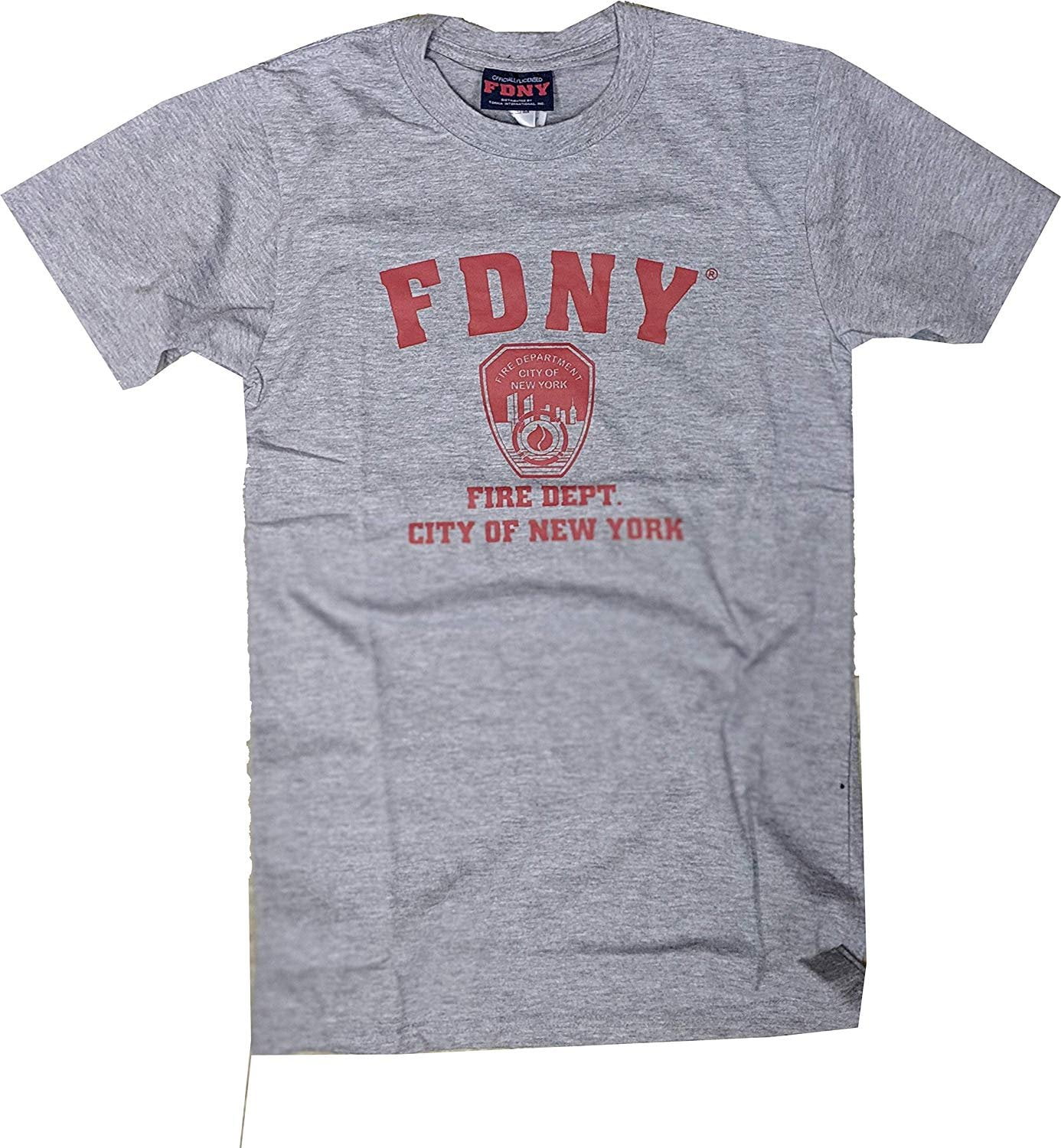 FDNY T-SHIRT Crewneck New York Fire Department Athletic Tee, Gray ...