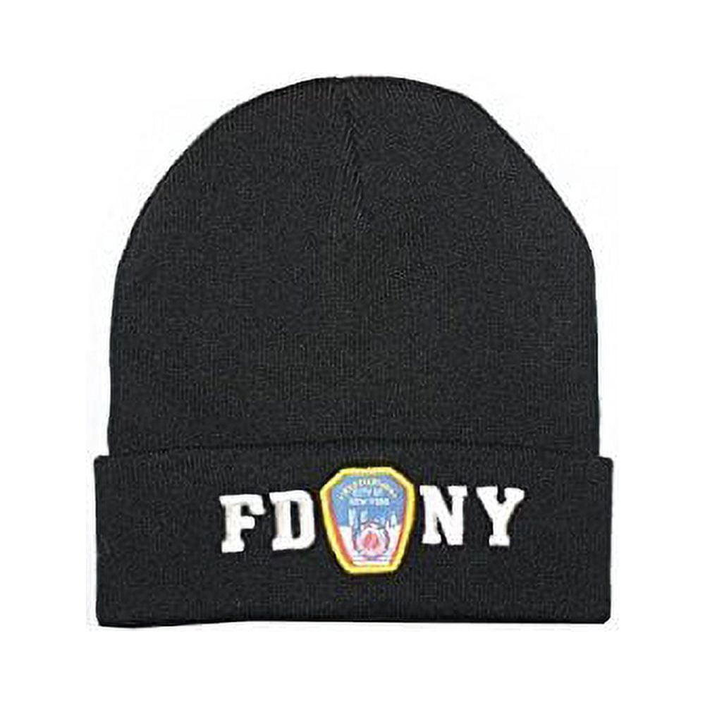 FDNY Winter Hat Police Badge Fire Department Of New York City Black ...