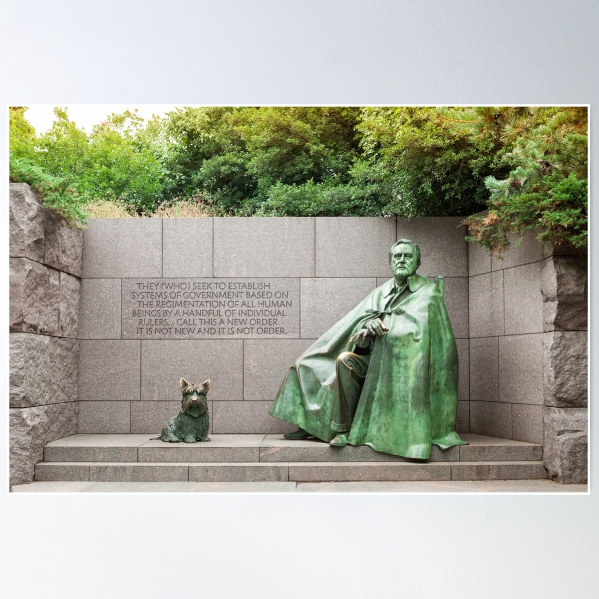 FDR Memorial Poster, 12x18 UNFRAMED - Walmart.com