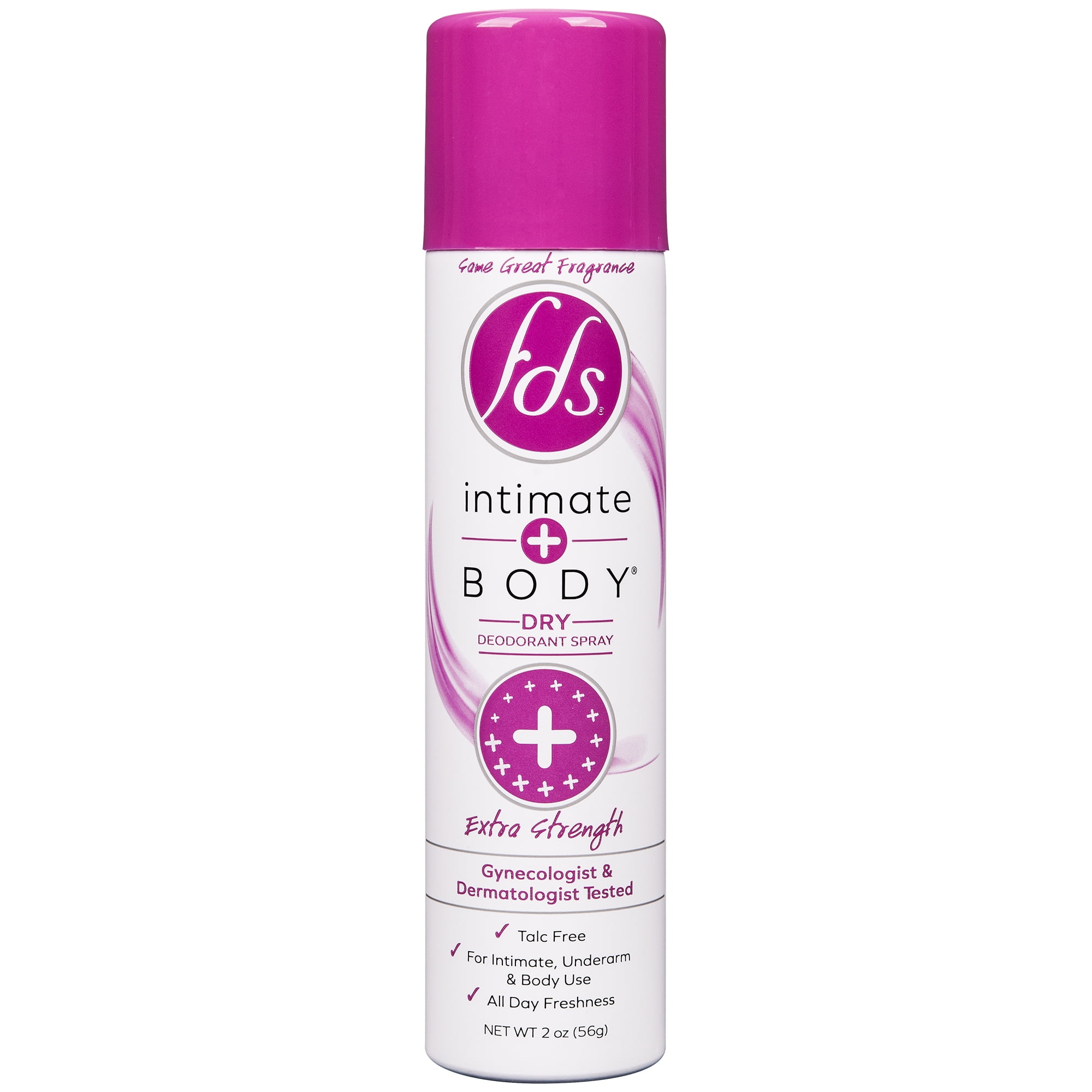 FDS Intimate + Body Dry Feminine Deodorant Spray, Extra Strength, 2 Oz ...