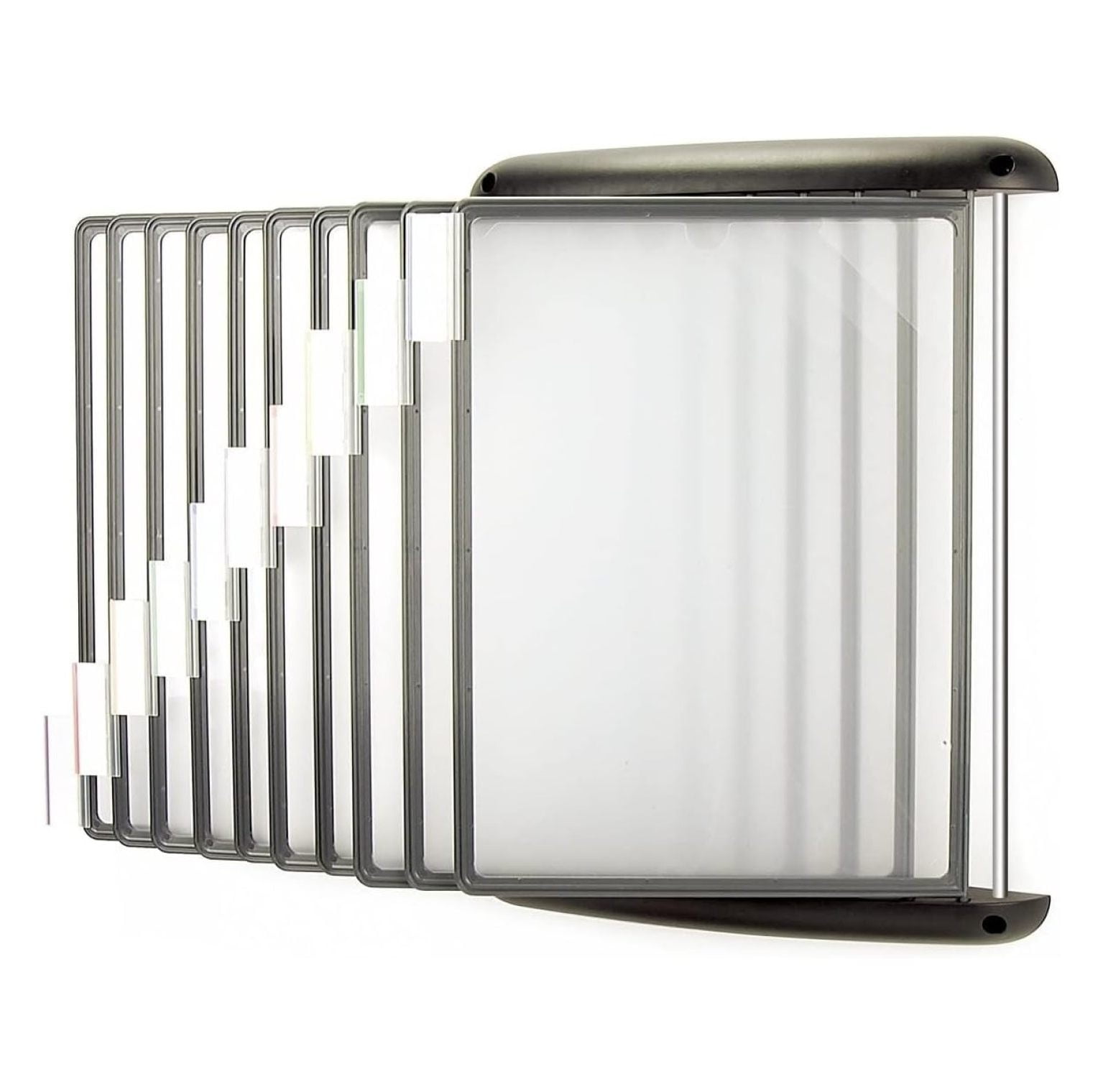 FDS022L E-Z Wall Mount Reference Organizer, Black, Can display 20 pages ...