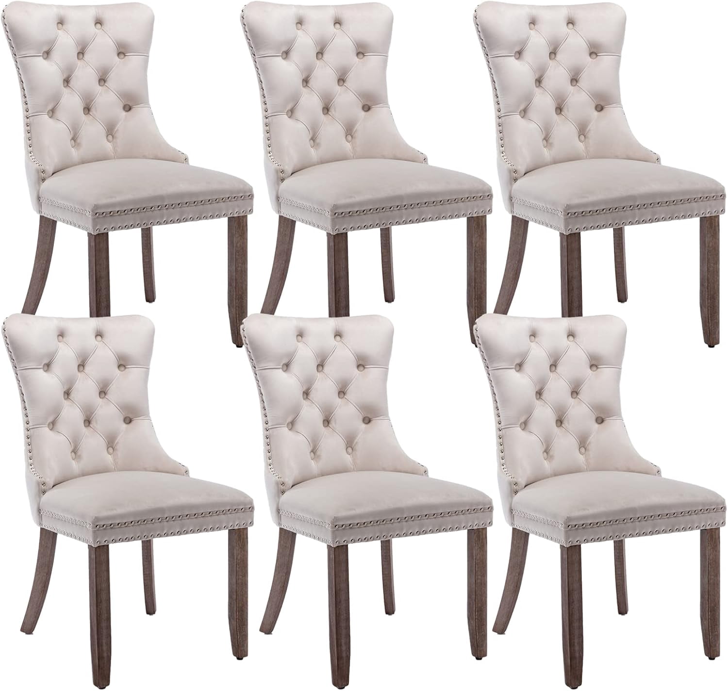 Black Velvet Dining Chairs Set of 4 Upholstered Dining Room Chairs with ...
