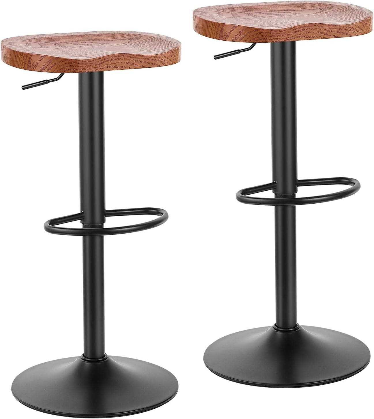 FDSHOIYN Redlife Modern Bar Stools Set of 2 Swivel Adjustable Height ...