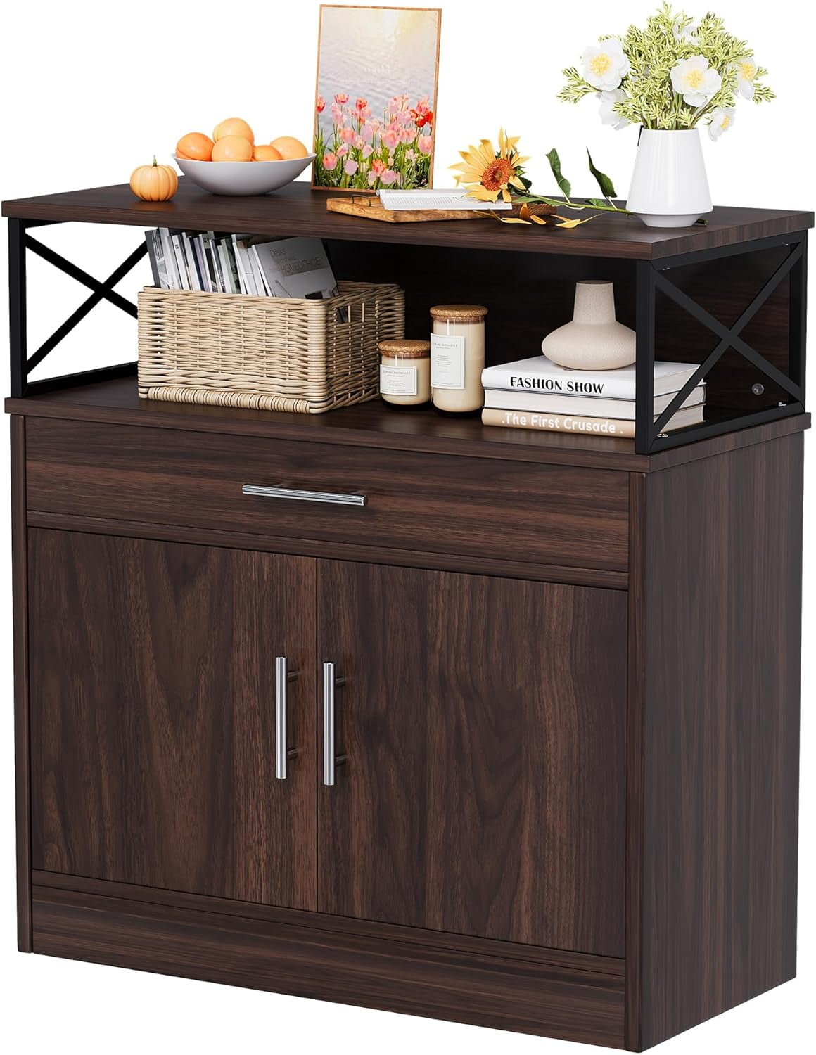 FDSHOIYN Sideboard Buffet Cabinet with Storage 32\u201D Modern Kitchen ...