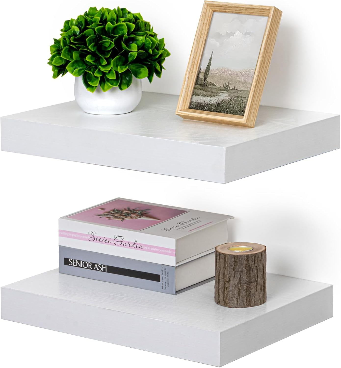 FDTBYHVYT 12 Inch Floating Shelf Rustic Wood Wall Shelves for Wall ...