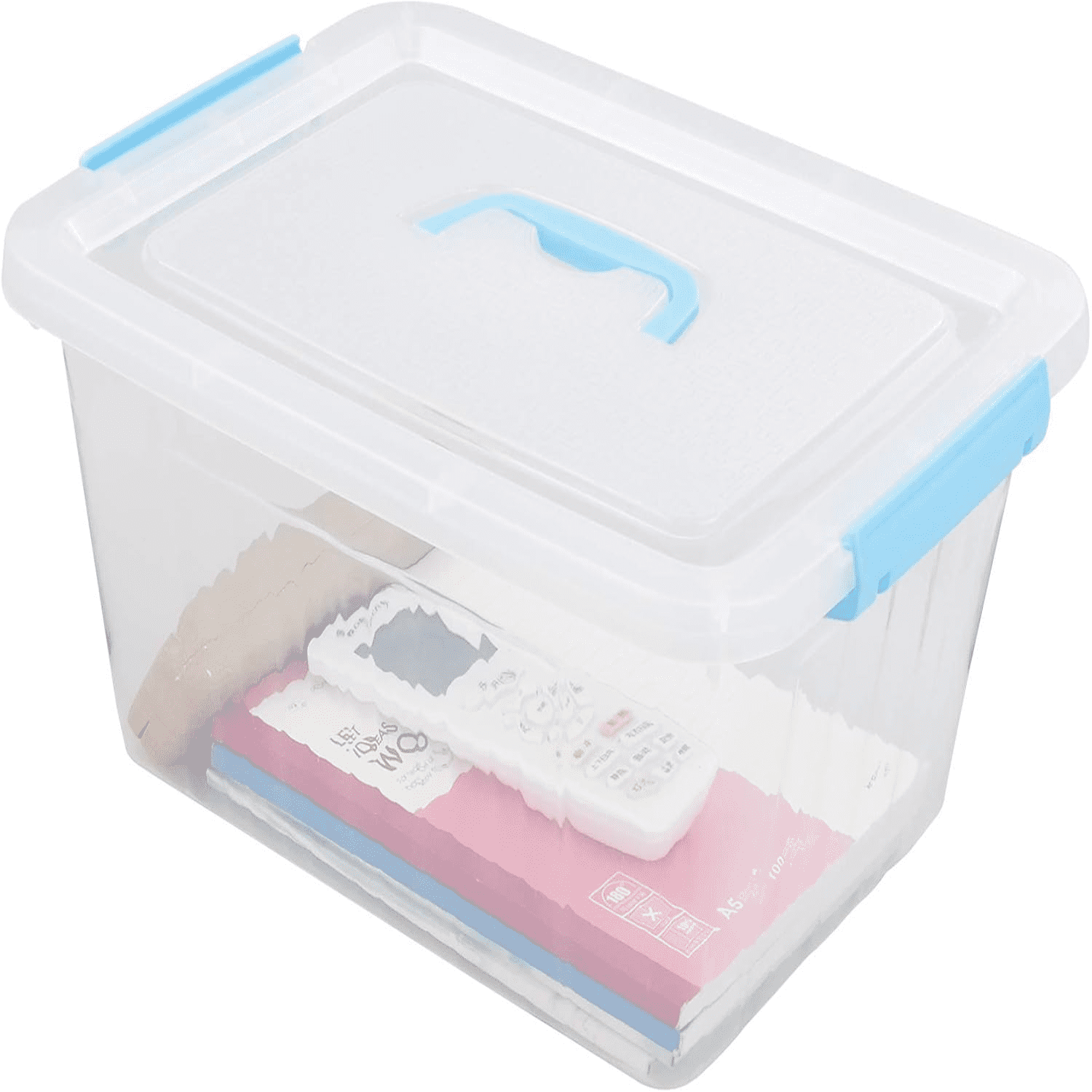 FDTBYHVYT 12 Quart Storage Bin Plastic Latching /Container with Clear ...