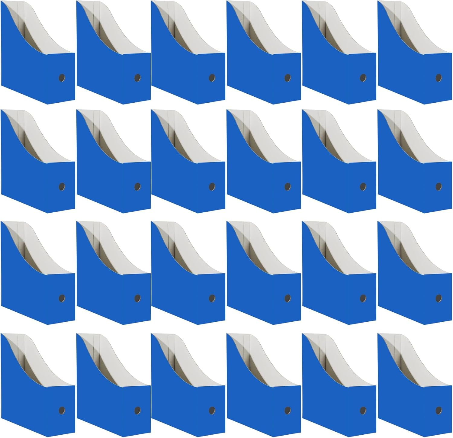 FDTBYHVYT 24 Pack Cardboard Magazine File Holder for Desktop ，Blue Book ...