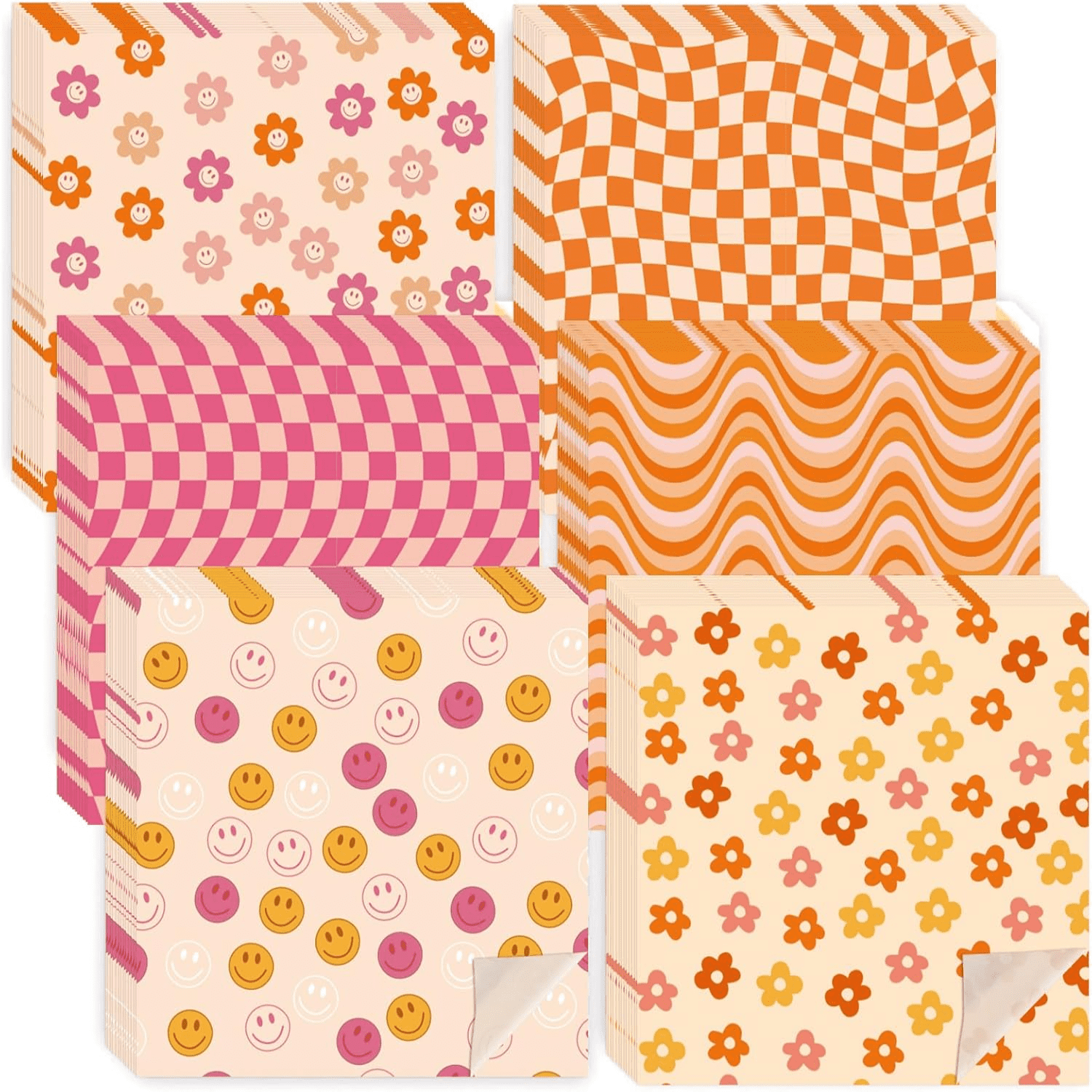 FDTBYHVYT 240Pcs Boho Deli Paper Sheets Groovy Hippie Food Sandwich ...