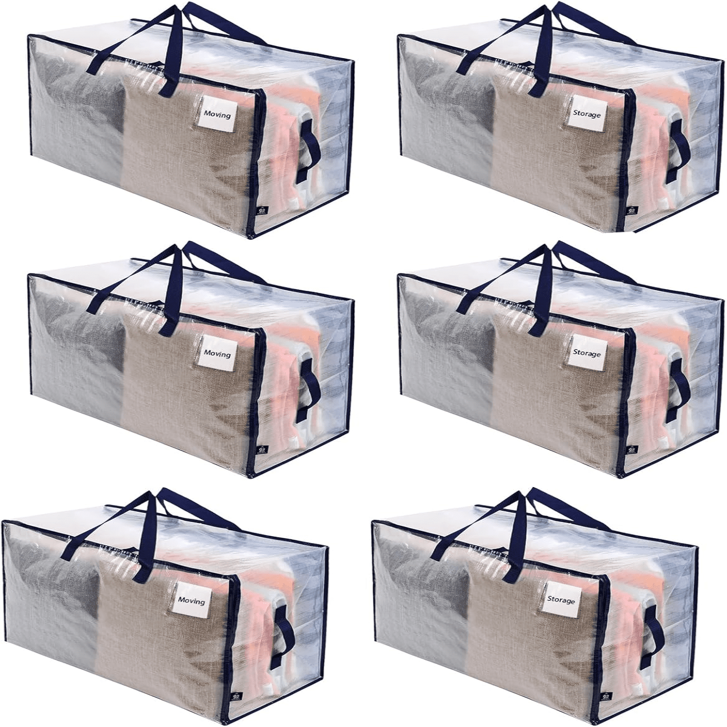 FDTBYHVYT 6 Pack Moving and Storage Bags Heavy Duty Alternative to ...