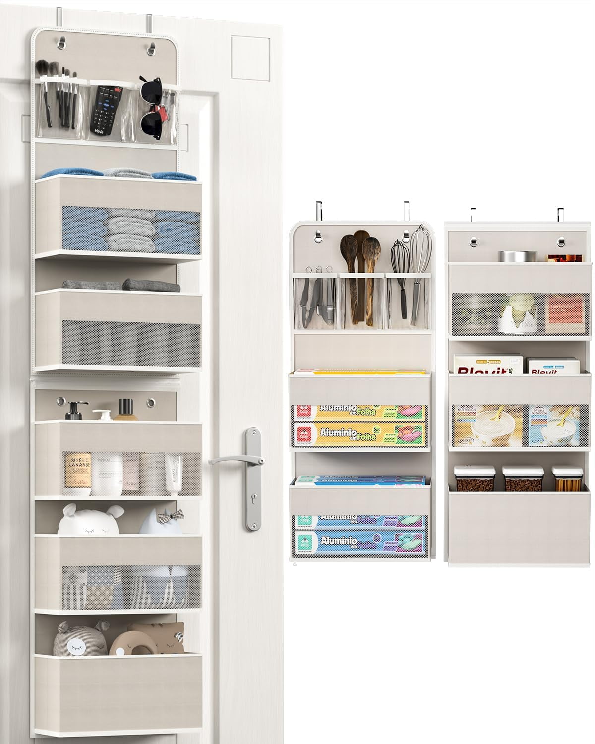 FDTBYHVYT 6 Shelf Camper Storage RV Bathroom Organizer Grey (Over Door ...