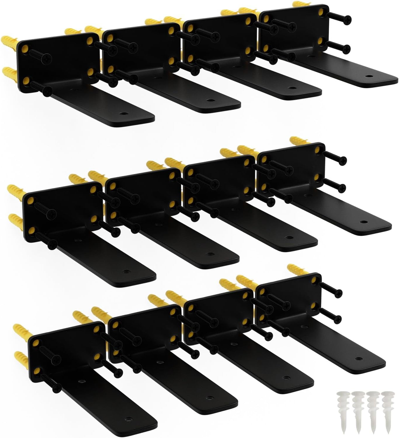 FDTBYHVYT 8 Inch Shelf Brackets 12 Pack Floating Shelf Bracket 1/5 ...