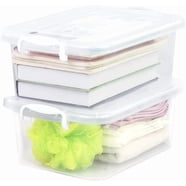 Citylife 44 Qt. Clear See-thru XLarge Big Plastic Storage Bins, Long ...